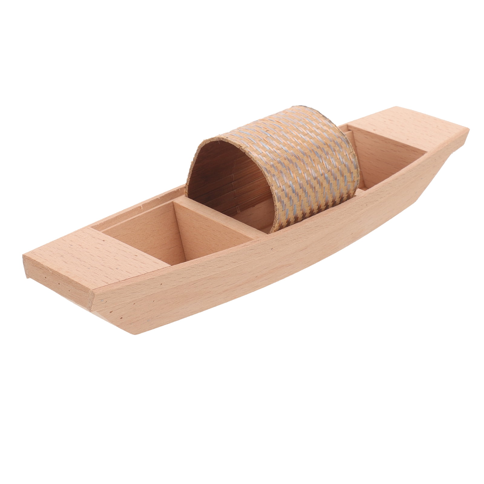 unbranded Wood Boat Model Toy Boat Model Canoe Ornament Desktop Boat ...