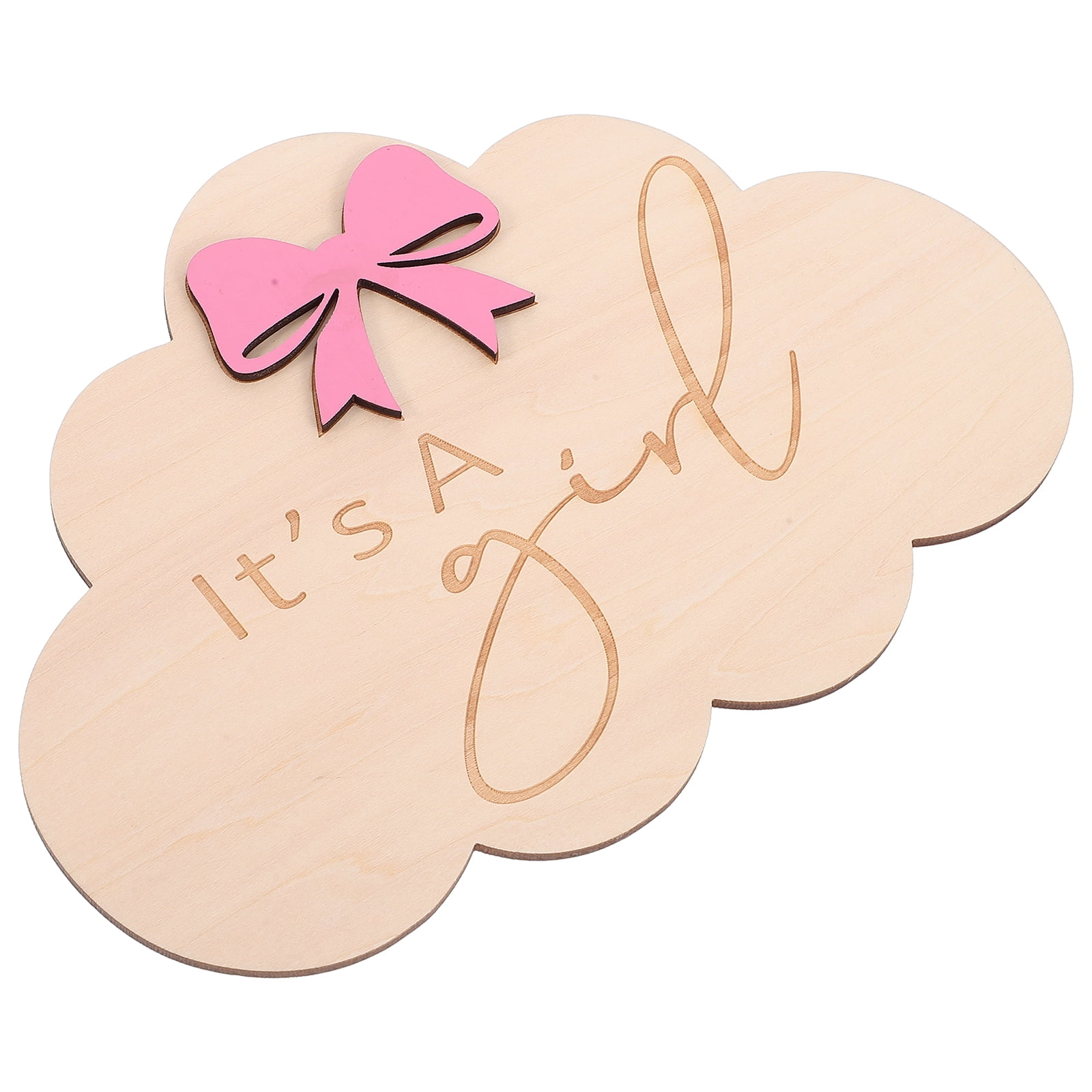 unbranded Wooden Birth Announcement Sign Cloud Shaped Baby Name Wood ...