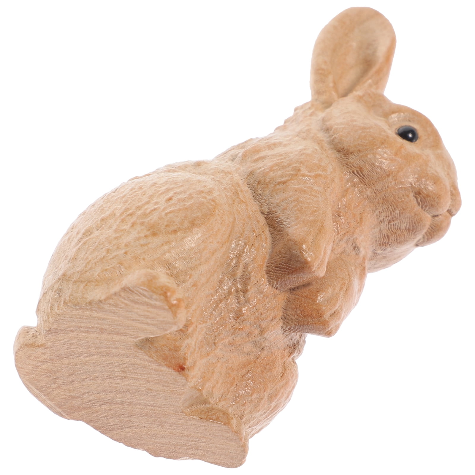 unbranded Wooden Carving Rabbit Easter Wood Bunny Easter Wooden Craft ...