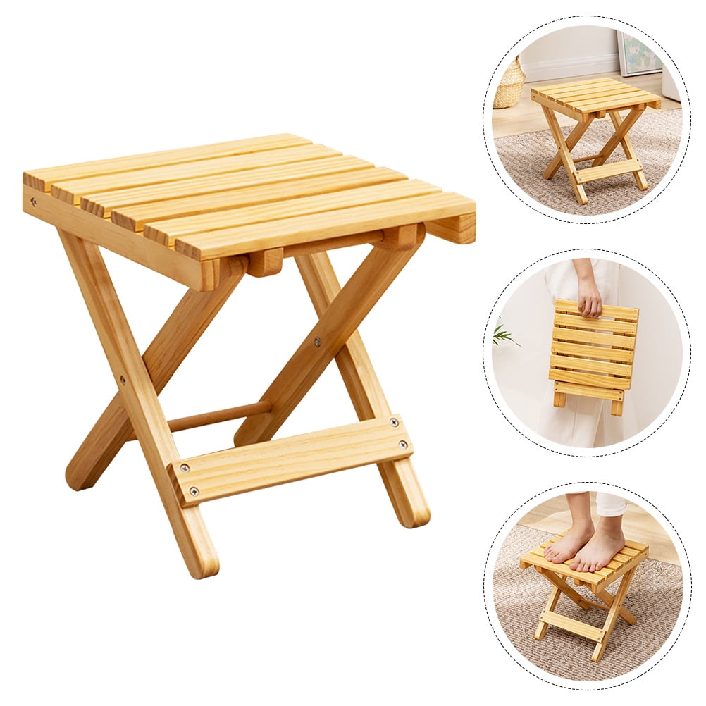 unbranded Wooden Folding Table Beach Square Side Outdoor Tables ...