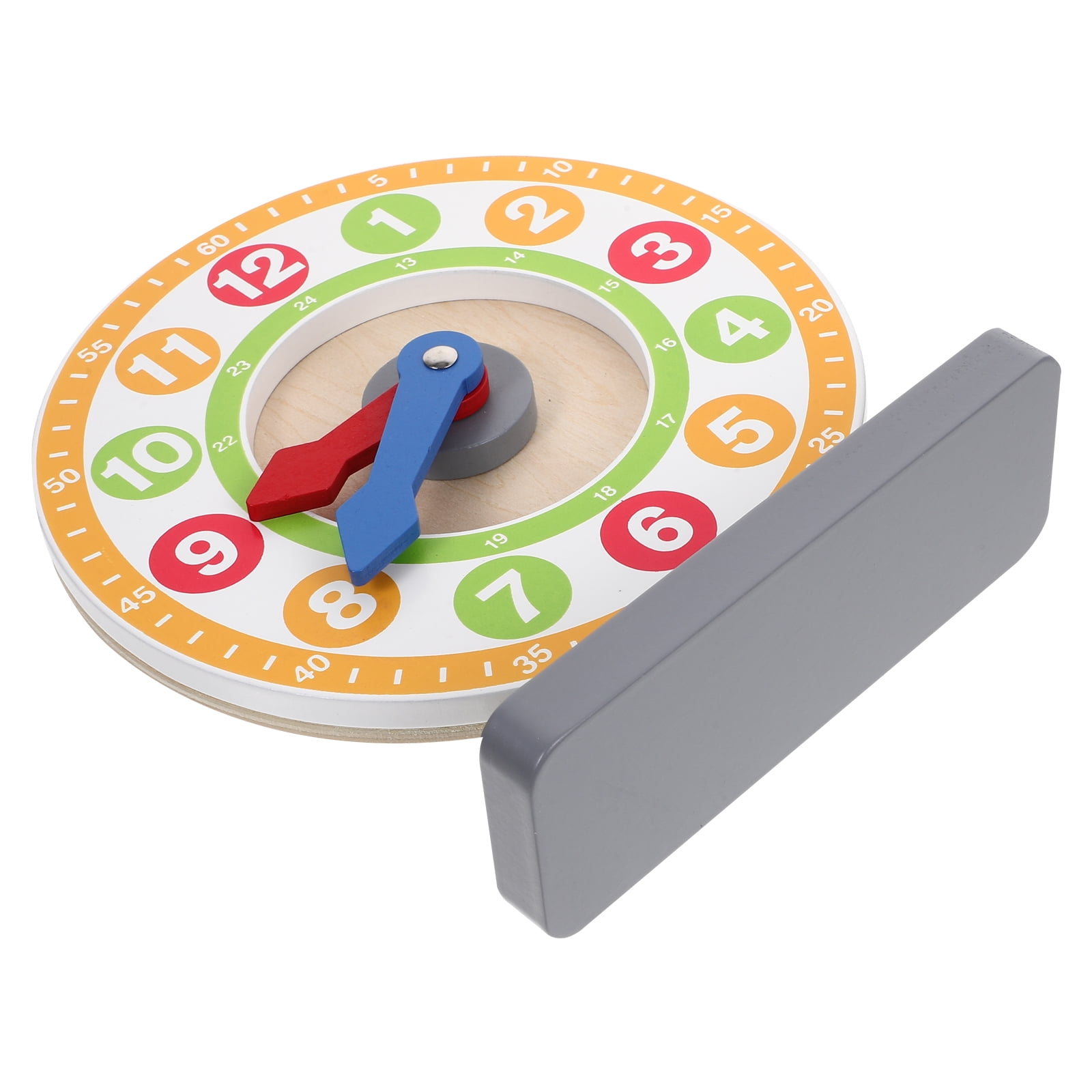 unbranded Wooden Teaching Clock Math Learning Teaching Clock Learning ...
