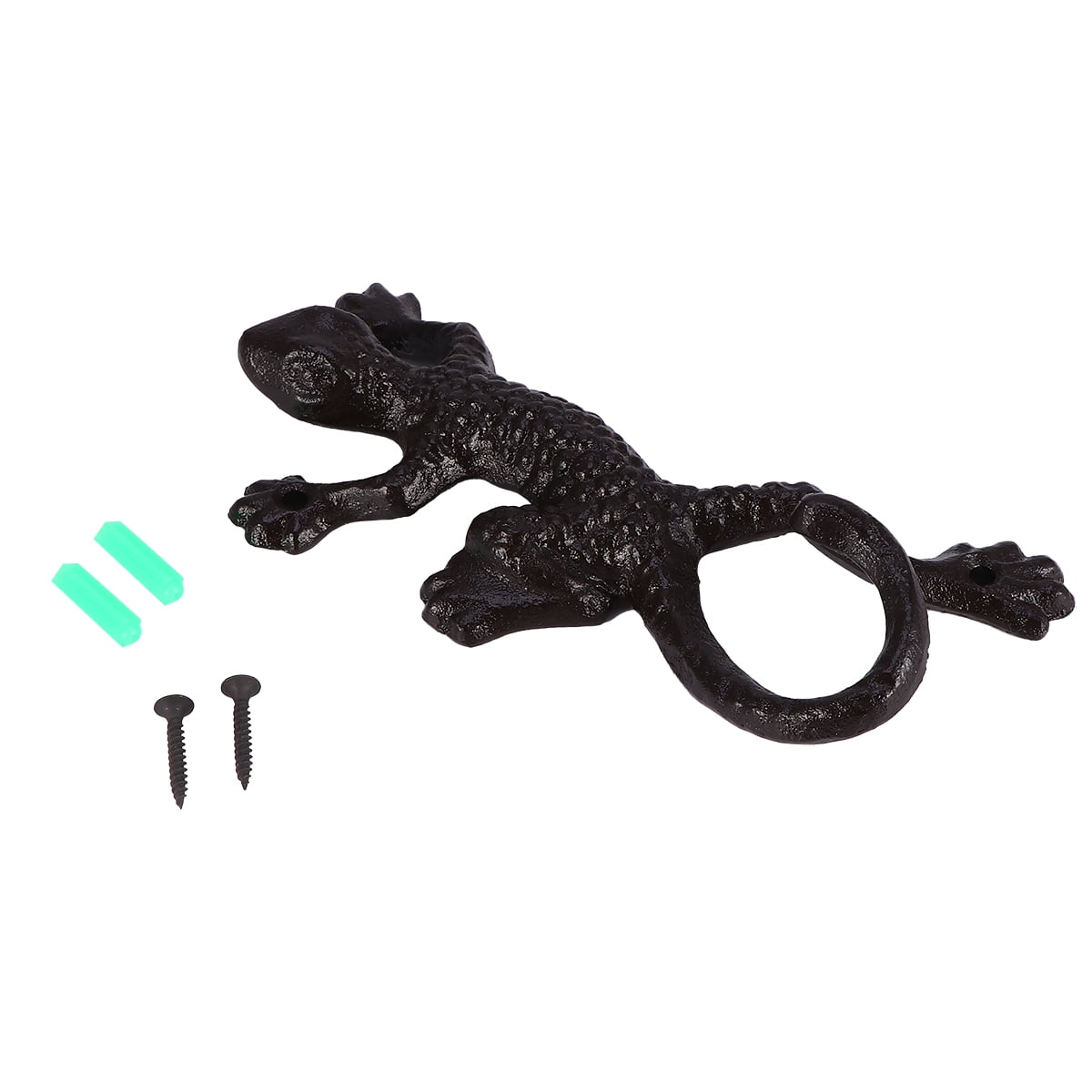 unbranded Wrought Iron Gecko Flower Pot Hook Rack Realistic Gecko Hook ...