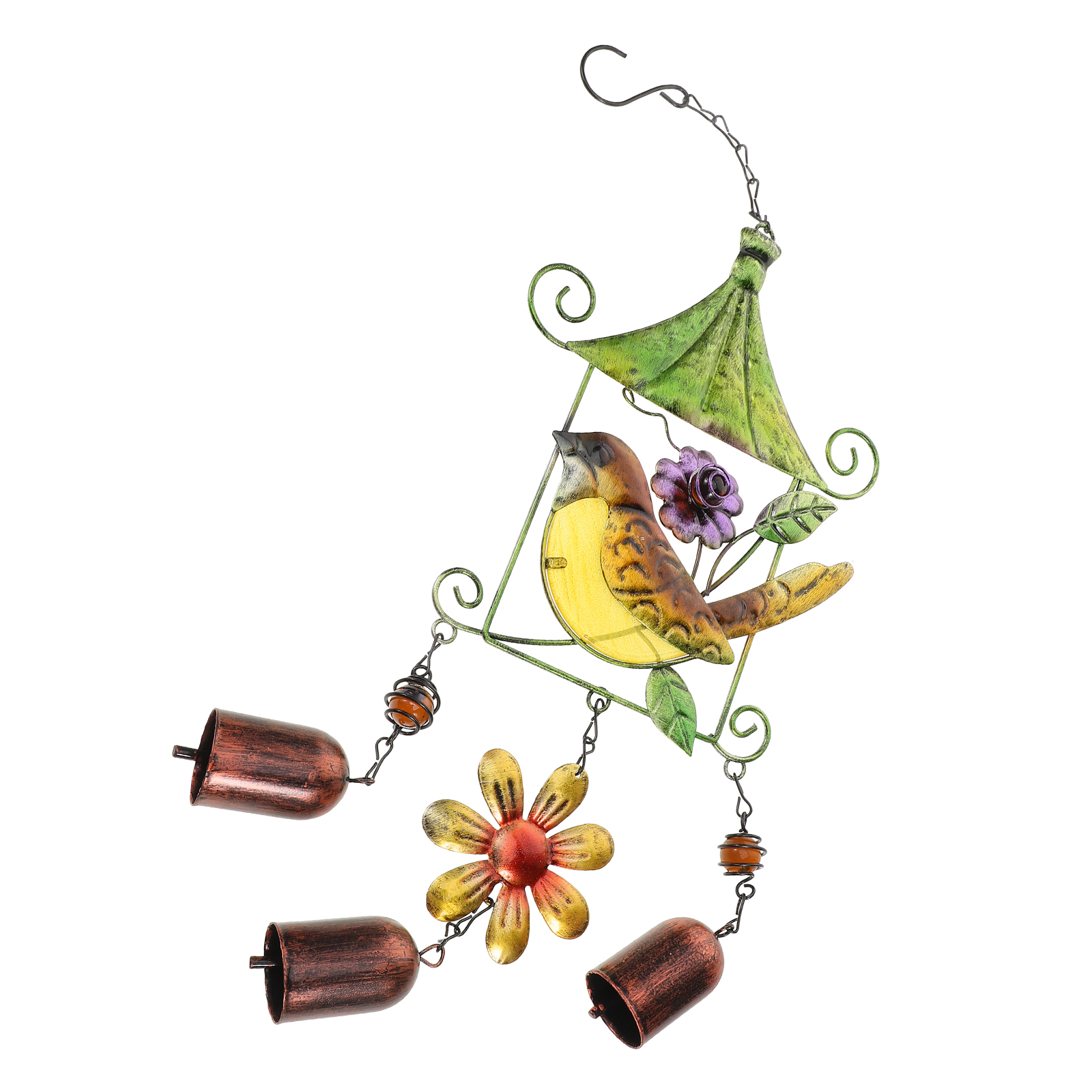 unbranded Wrought Iron Wind Chime Hummingbird Pendant Toy Song Bell ...