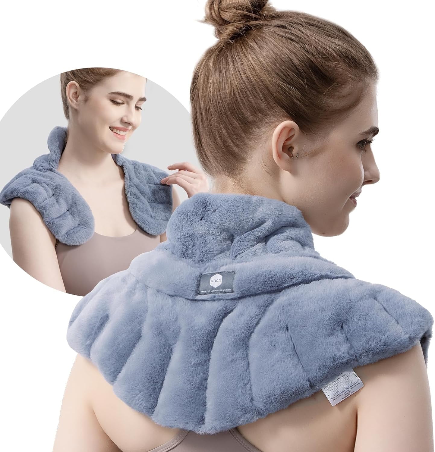 UNCN 45*26cm Mink Fabric Microwave Heating Pad for Neck & Shoulders, 1 ...