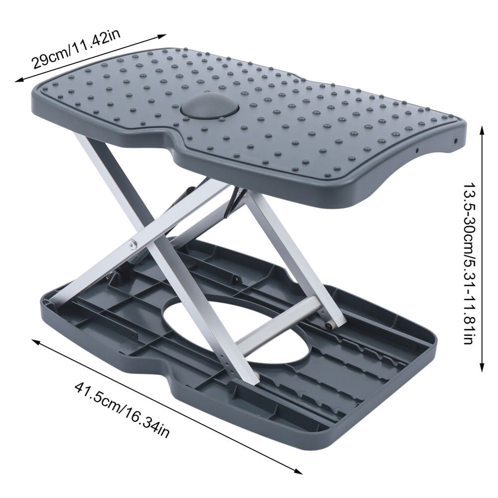 under Desk - Adjustable Height Foot Rest Footrest Foldaway Elevated ...