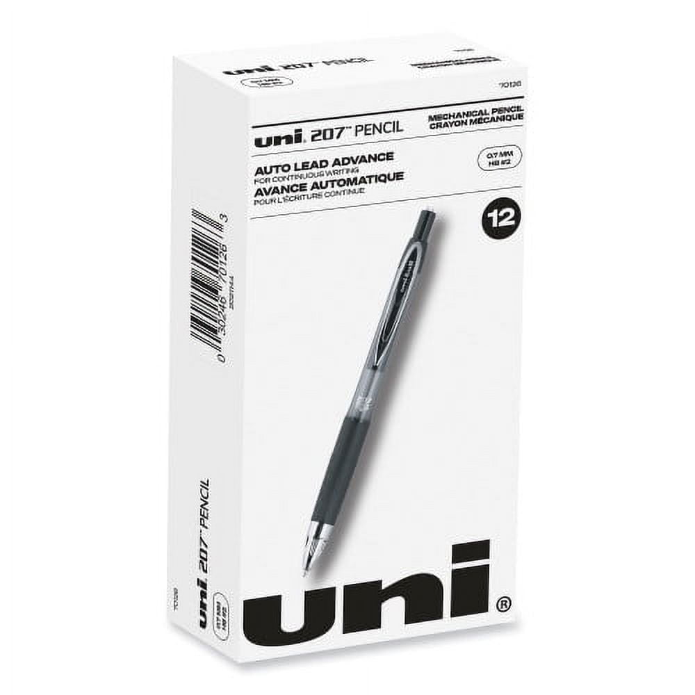 uni-ball 207 Mechanical Pencil, 0.7 mm, HB , Black Lead, Black Barrel ...