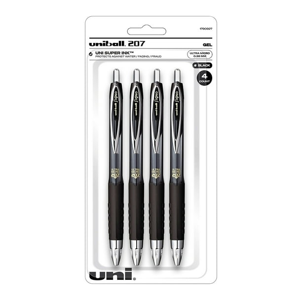 uni-ball® 207™ Retractable Fraud Prevention Gel Pens, Ultra Micro Point ...