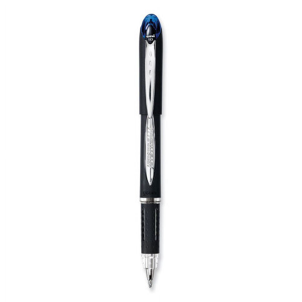 uni-ball Jetstream Stick Ballpoint Pen, Bold 1 mm, Blue Ink, Black ...