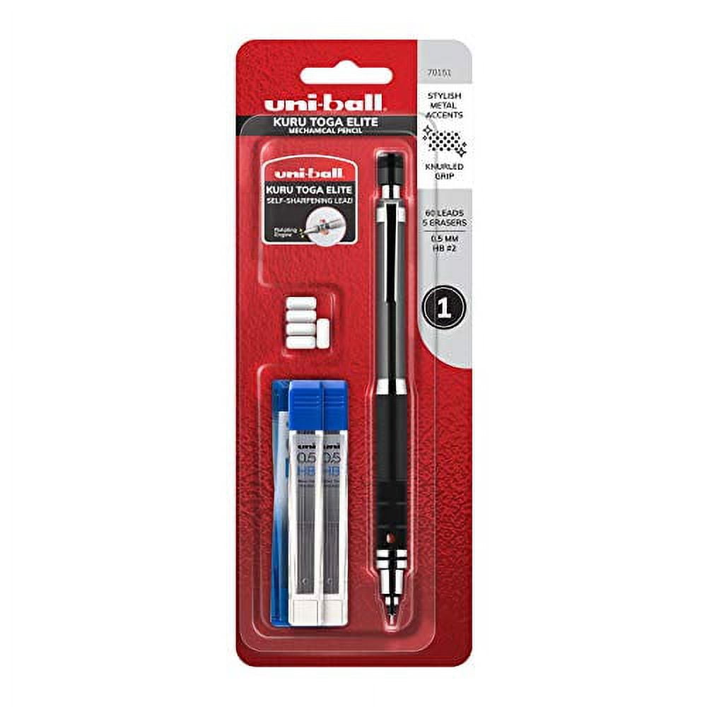 uniball Kuru Toga Elite Mechanical Pencil Starter Kit, 0.5mm, HB #2 ...