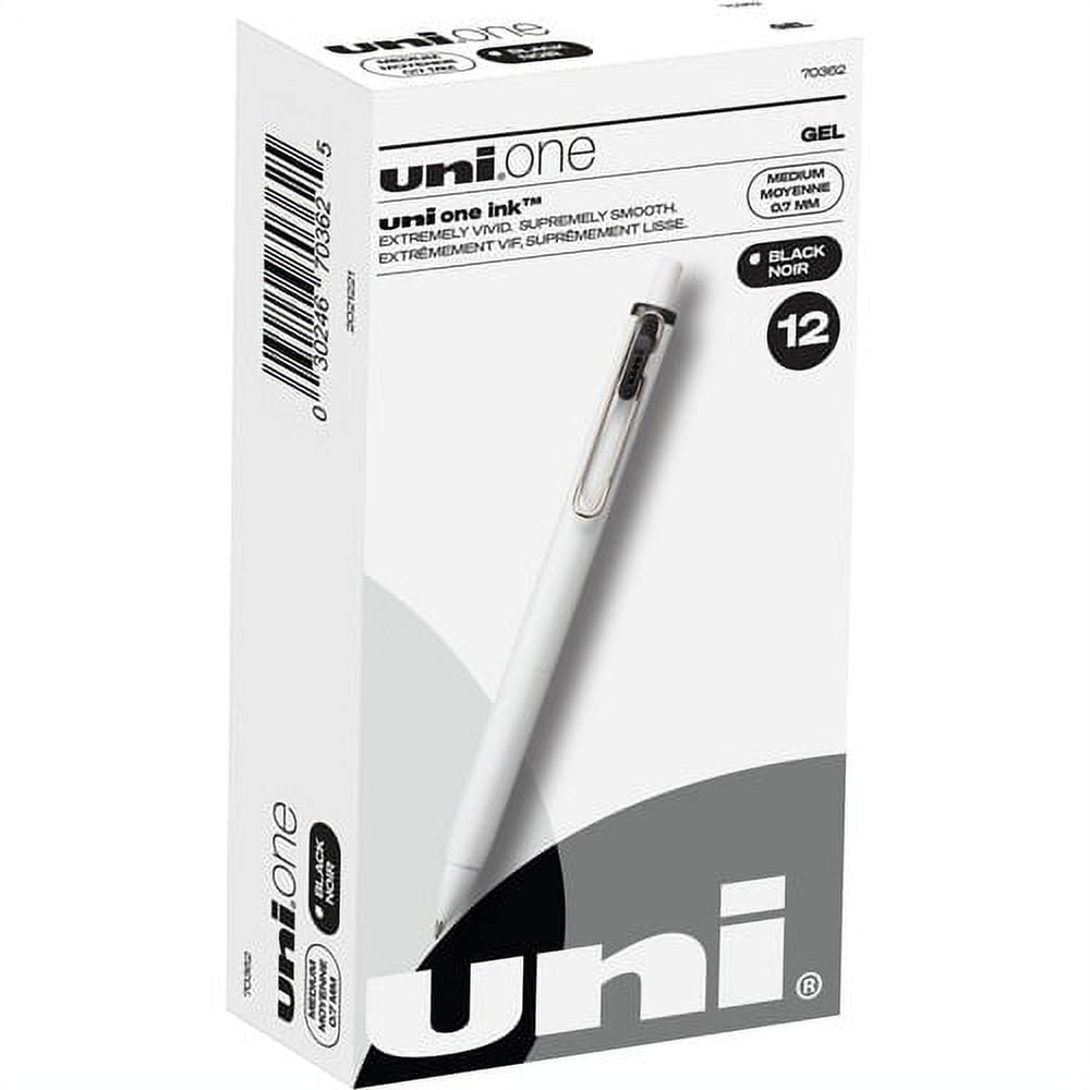 uni-ball UB One Gel Pens - 0.7 mm Pen Point Size - Black Gel-based Ink ...