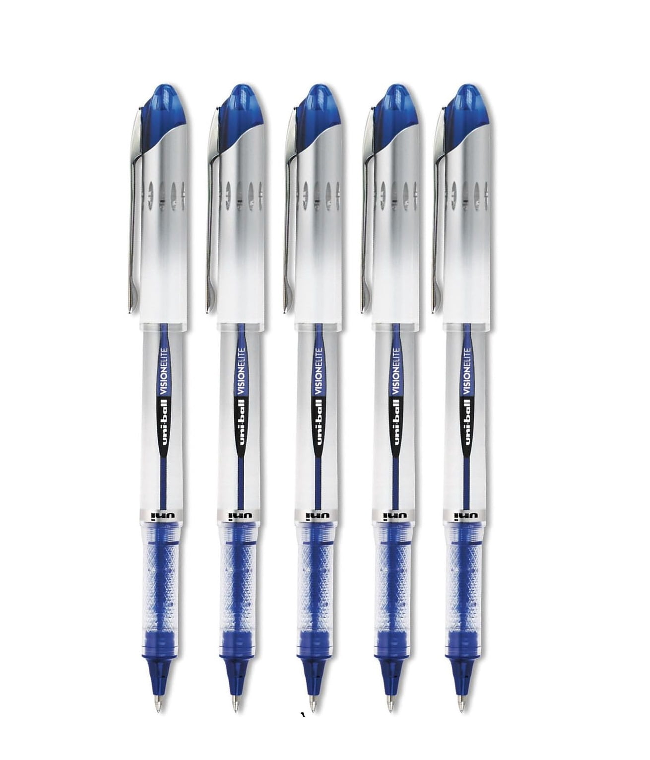 Uniball Vision Elite Roller Ball Pen, Blue Ink, Bold 5 Pens - Walmart.com