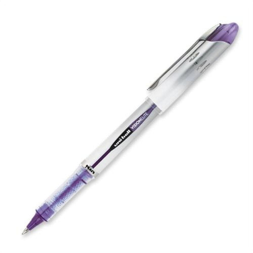 uni-ball Vision Elite Stick Roller Ball Pens, Bold Point, Purple Ink ...