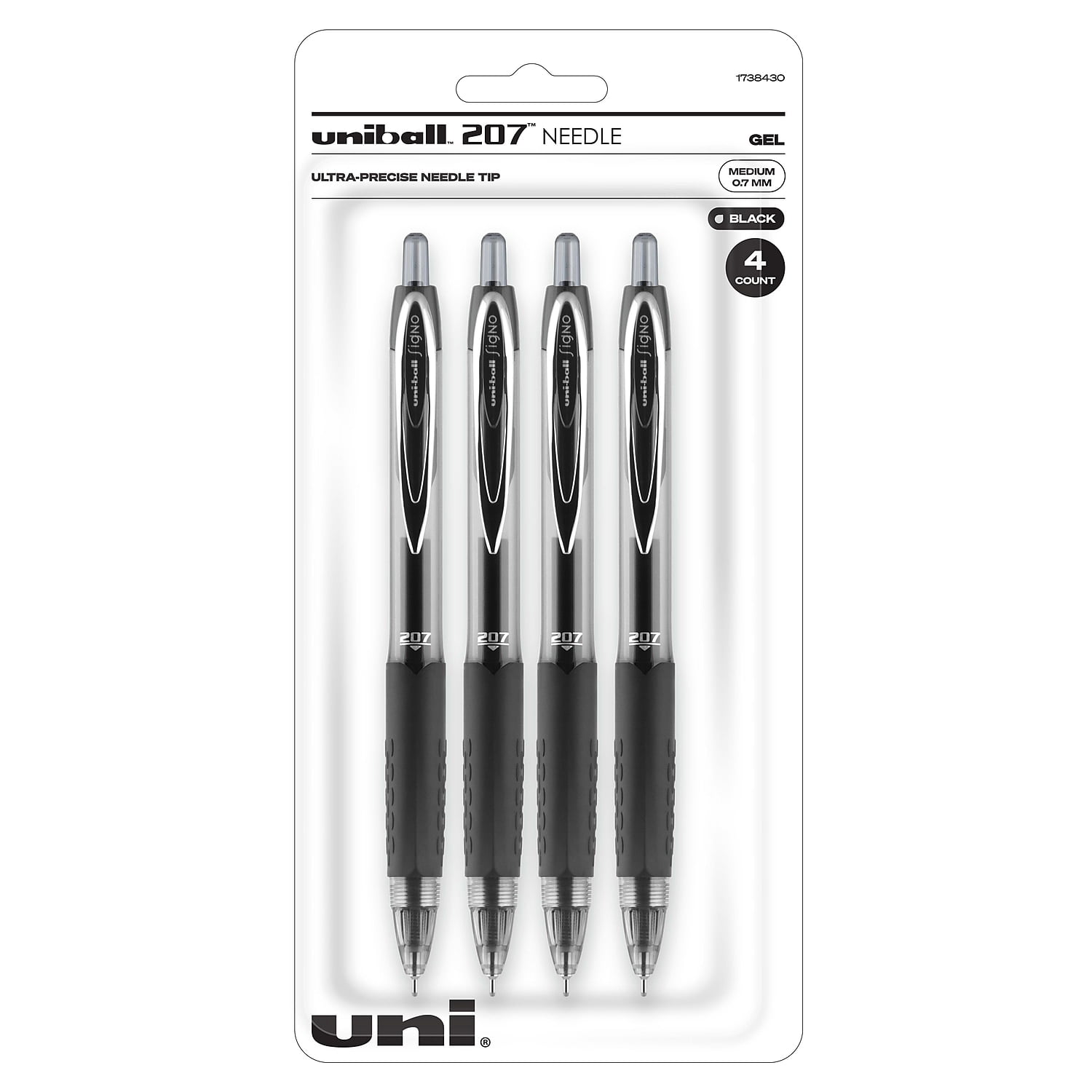uni-ball uniball 207 Needle Retractable Gel Pens Medium Point 0.7mm ...