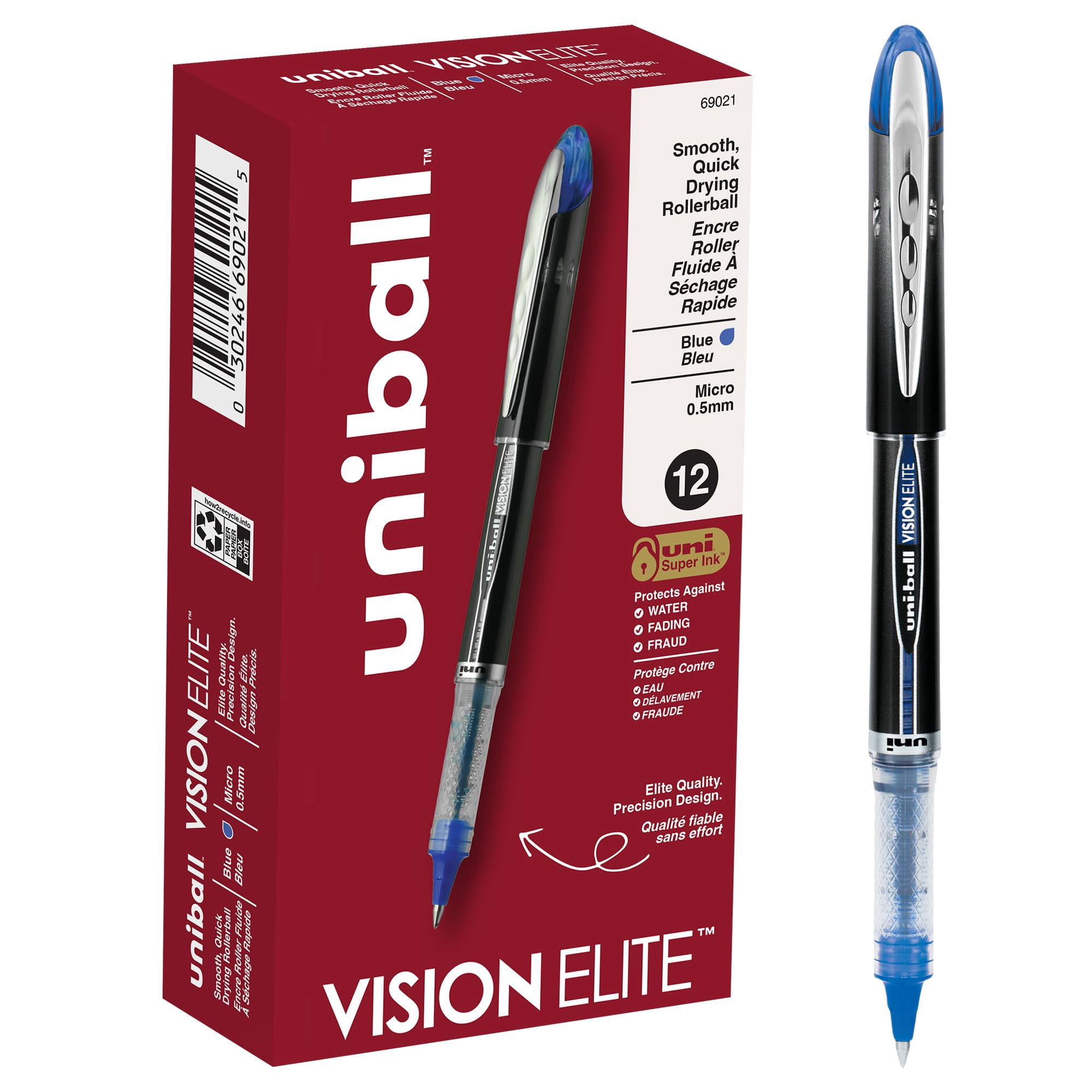 uni-ball uniball Vision Elite Rollerball Pens with 0.5mm Fine Point ...