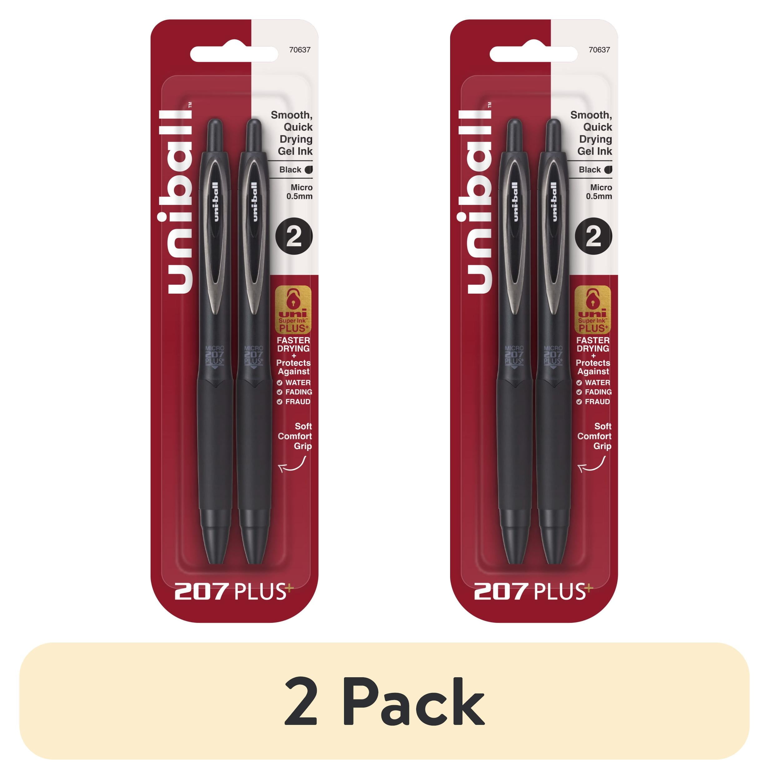 (2 pack) uniball™ 207 Plus+ Retractable Gel Pens, Micro Point (0.5mm ...