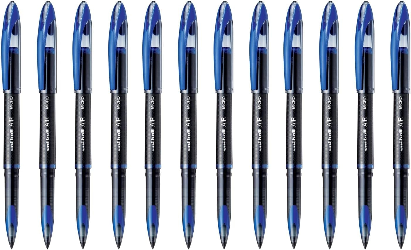 uniball Air Porous Point Pens, Medium Point (0.7mm), Blue, 12 Pack ...