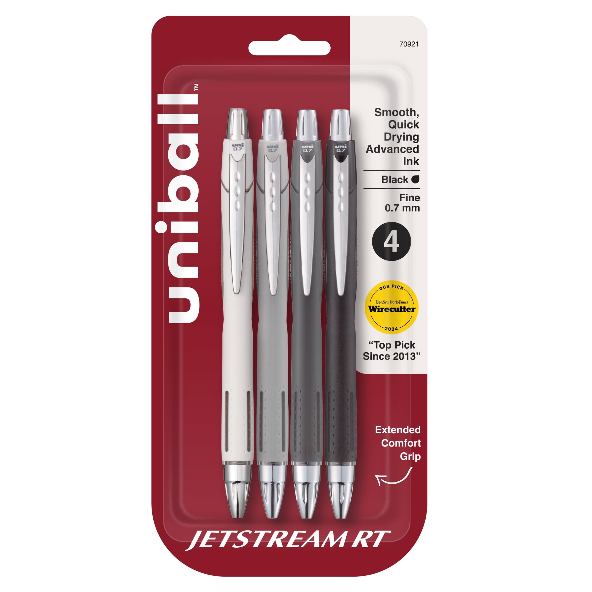 uniball™ Jetstream RT Ballpoint Pens, Fine Point (0.7mm), Black Ink ...