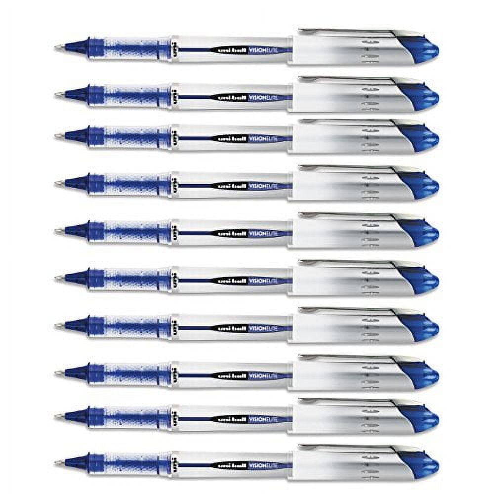 uniball Vision Elite Roller Ball Pen,Blue Ink, Bold 10 Pens Per Order ...