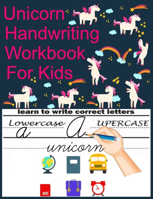 unicorn handwriting workbook: Learn to Trace Alphabet Letters and ...