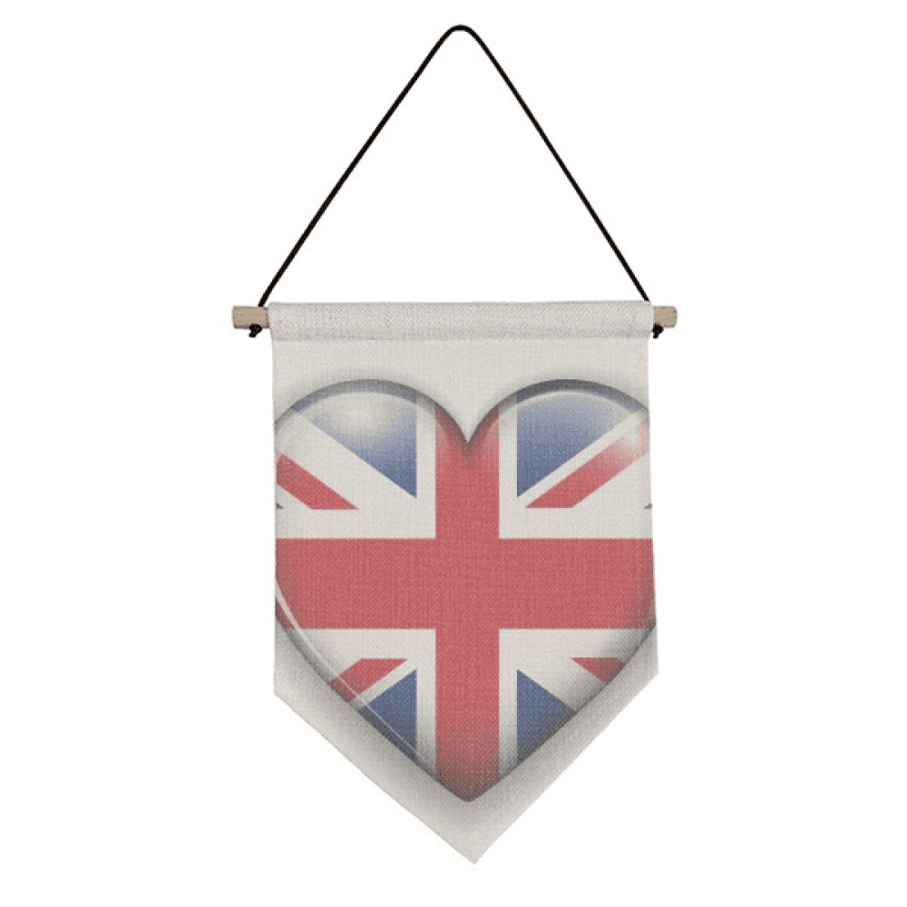 union jack Shaped britain uk flag Canvas Flag Hanging Wall Art Decor ...