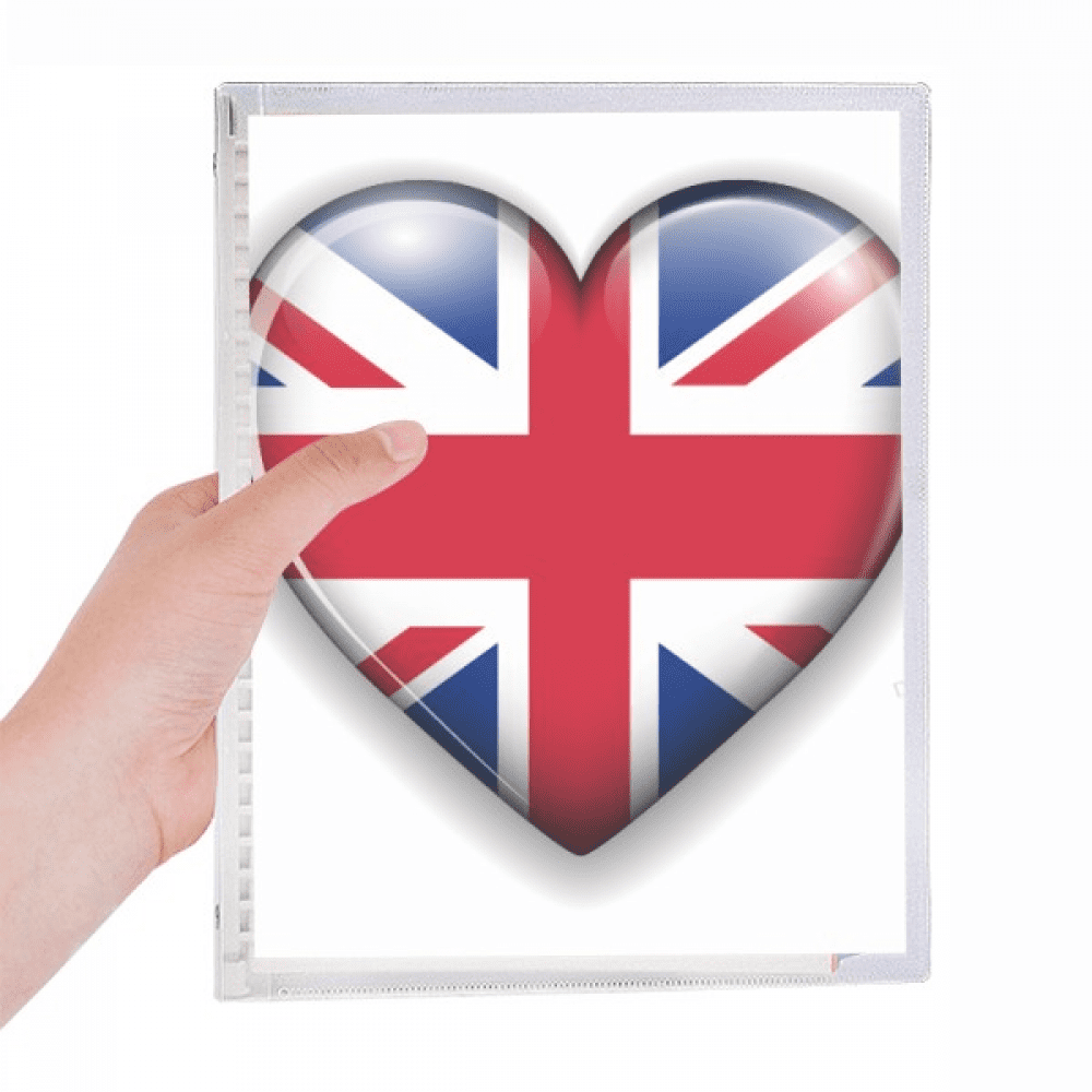 union jack Shaped britain uk flag notebook loose diary refillable ...