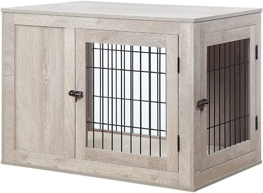 Furniture Style Dog Crate for Medium Dogs, Indoor Aesthetic Puppy ...
