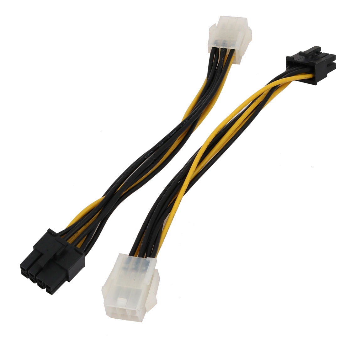 unique Bargains 2PCS 6-Pin Male to 8-Pin ATX Female Connector CPU Power ...