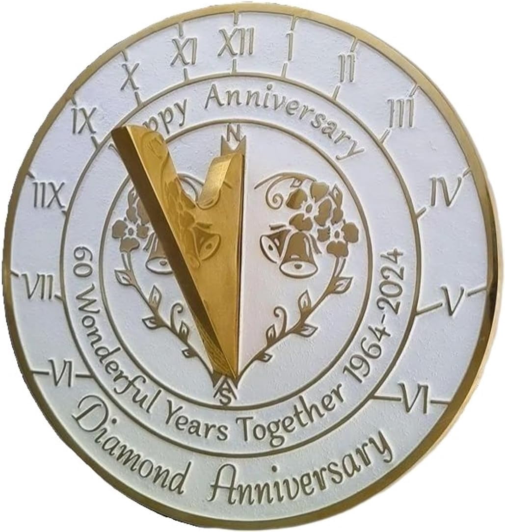 unique Personalized Home Decor Sundial 60 Year Celebration for Parents ...
