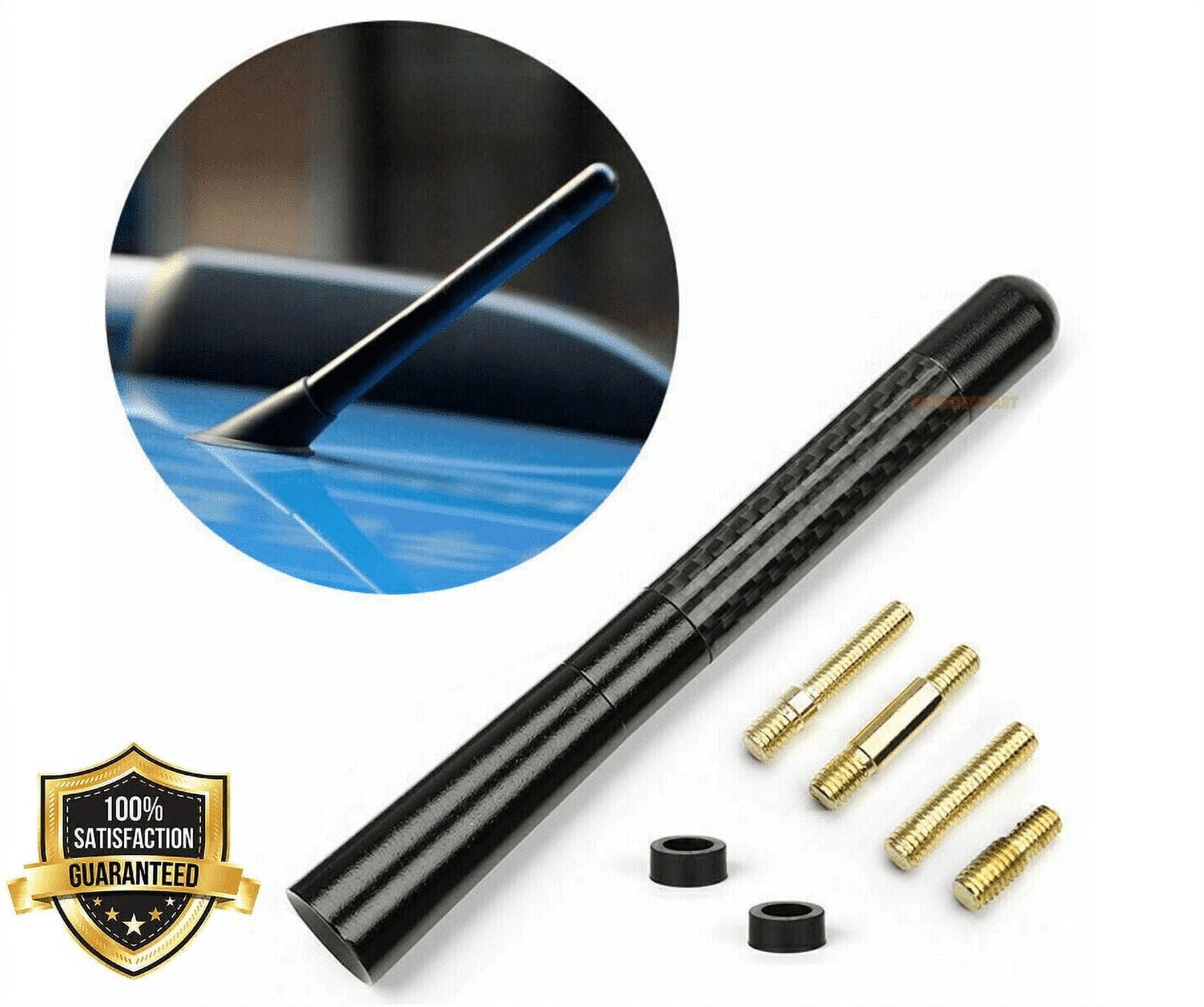 universal 4.7" auto aluminum alloy carbon fiber fm am radio car aerial ...