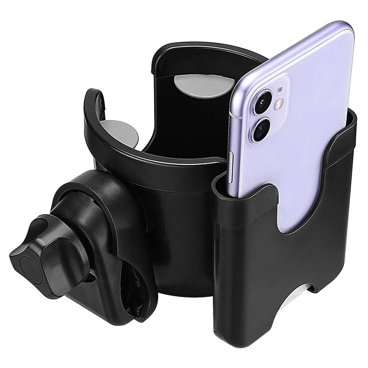 universal stroller cup holder, adjustable drink holder with phone ...