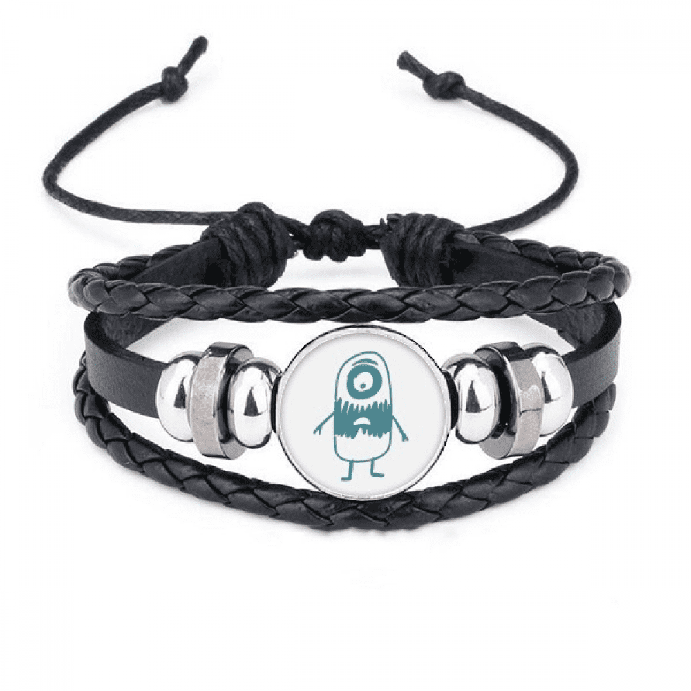 universe alien monster alien creature bracelet braided leather woven ...