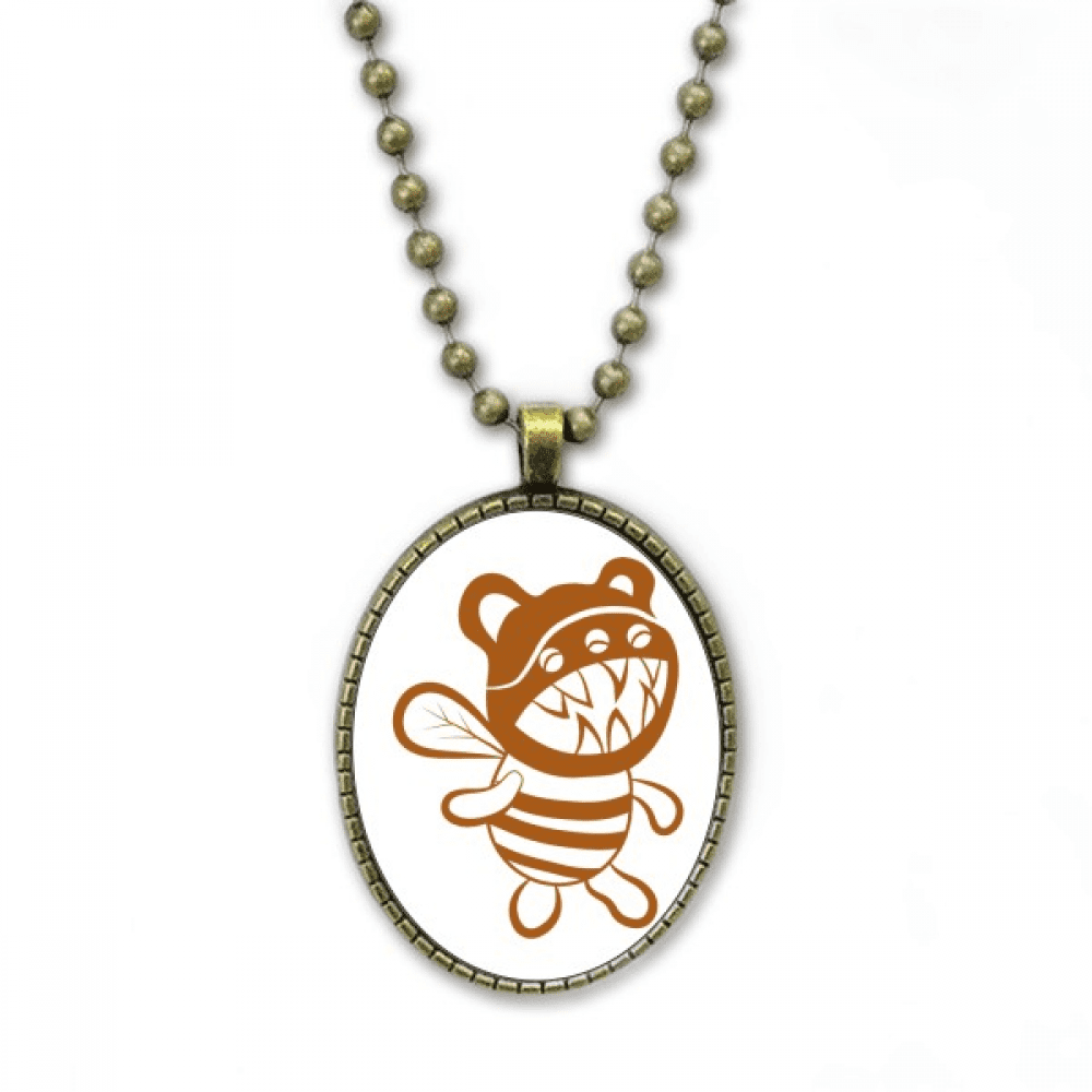 universe alien monster alien creature necklace vintage chain bead ...