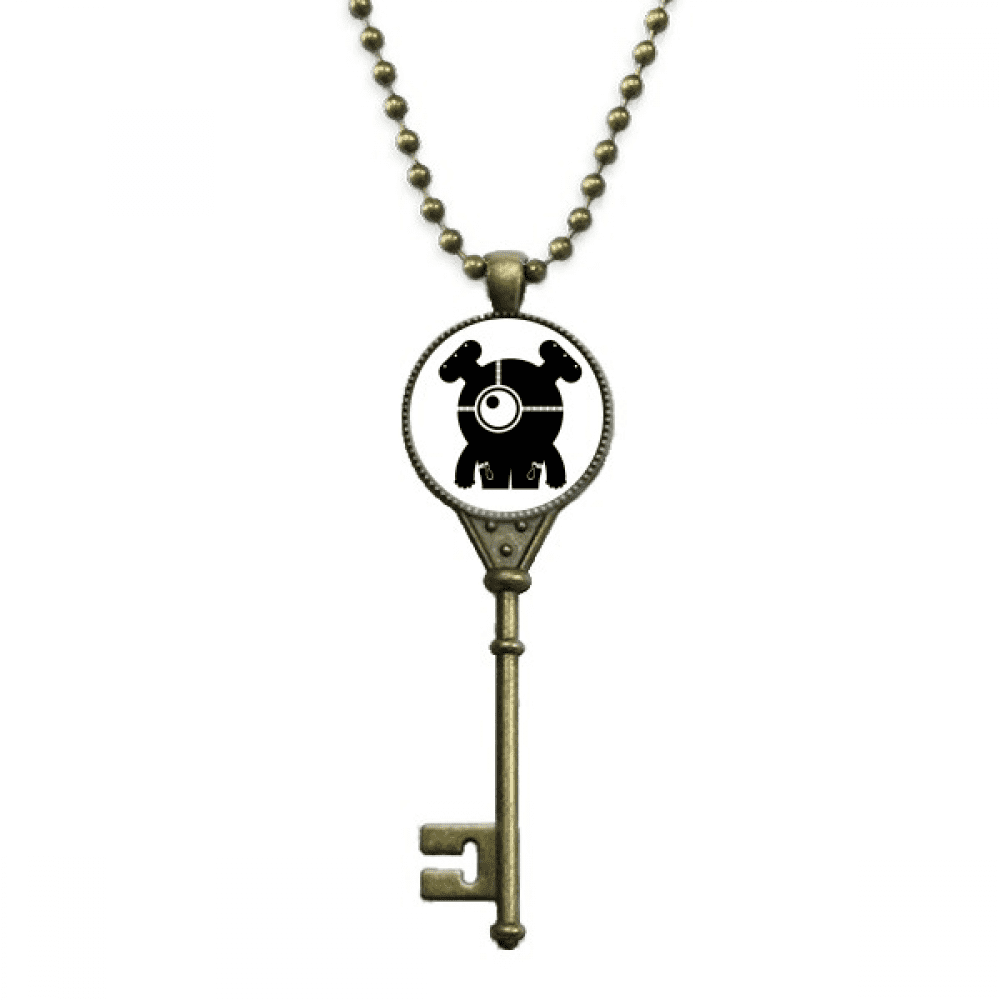 universe alien monster alien key necklace pendant tray embellished ...