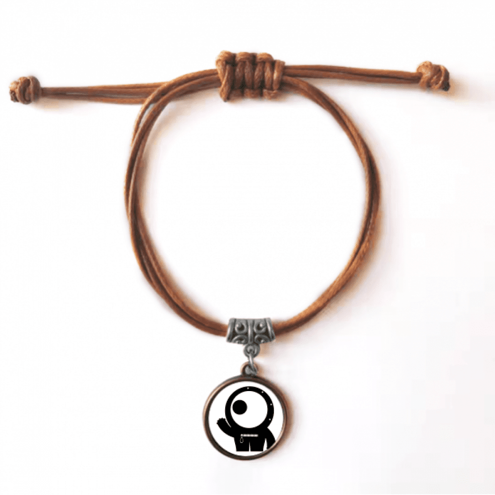 universe alien monster cyclops alien bracelet leather hide wristband ...