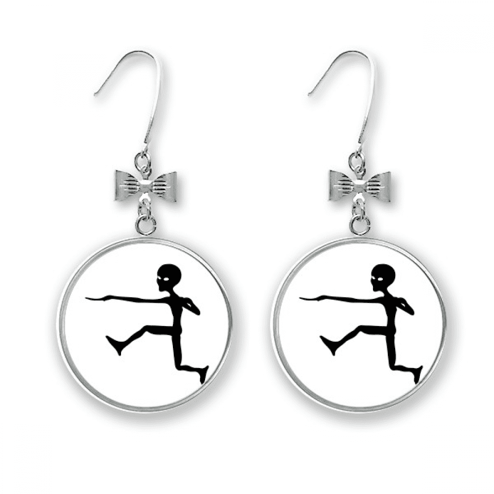 universe alien monster jumping alien bow earrings drop stud pierced ...