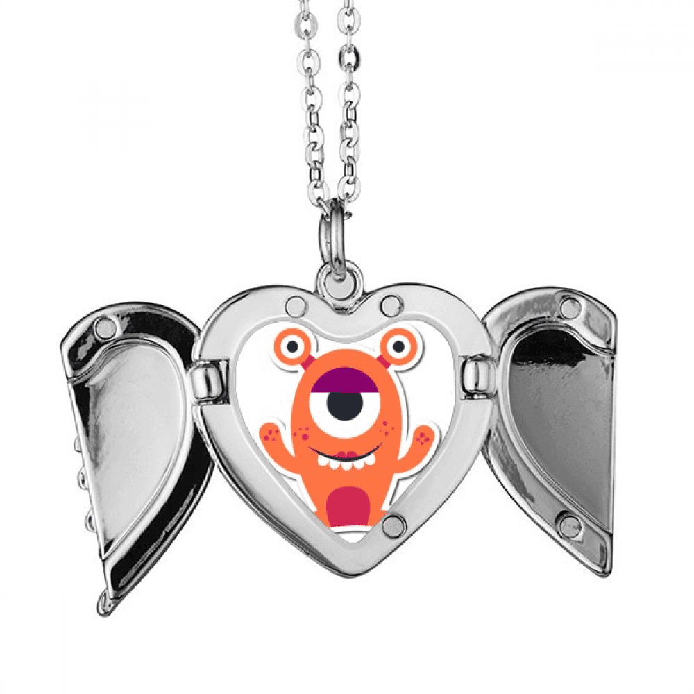 universe and alien orange monster angel wings necklpendant fashion ...