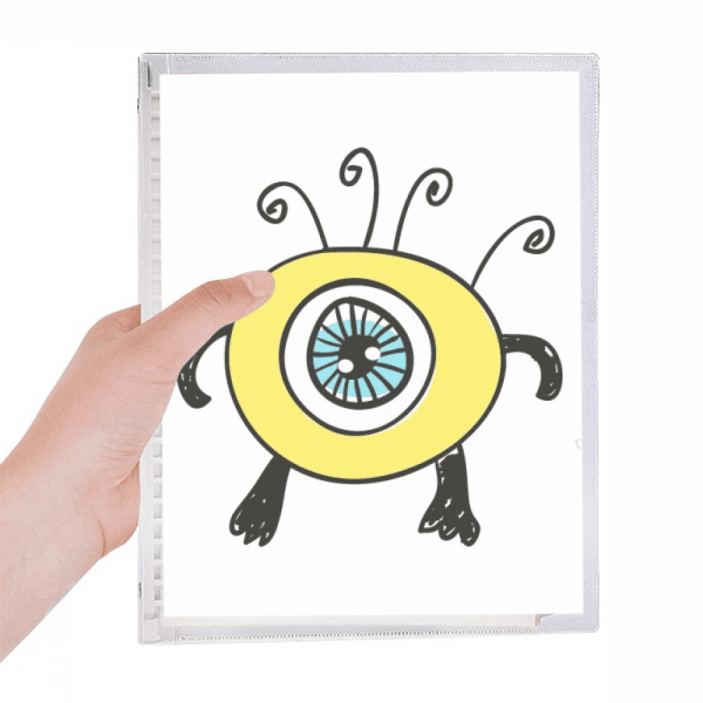 universe and alien yellow cyclops notebook loose diary refillable ...