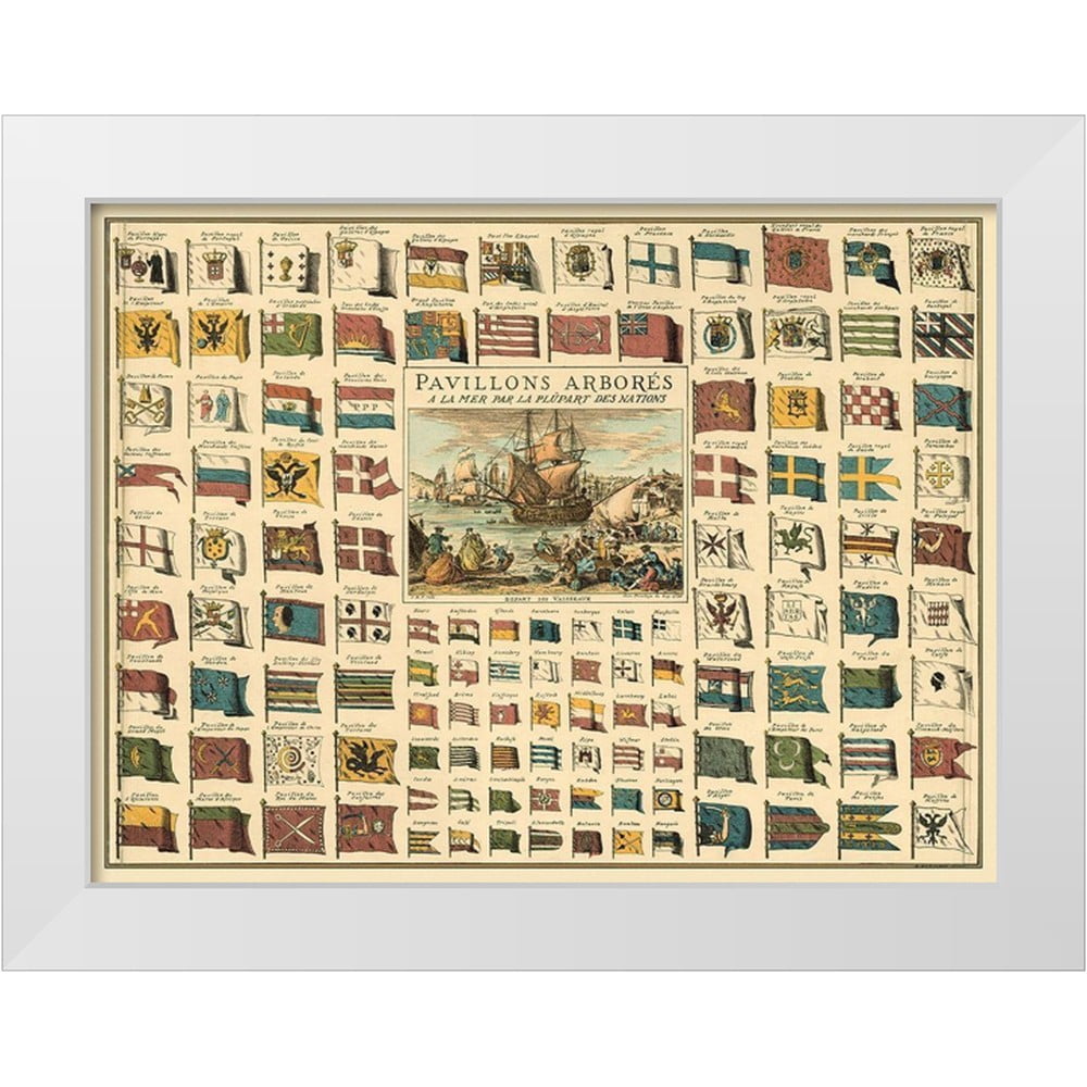 unknown 24x19 White Modern Wood Framed Museum Art Print Titled ...