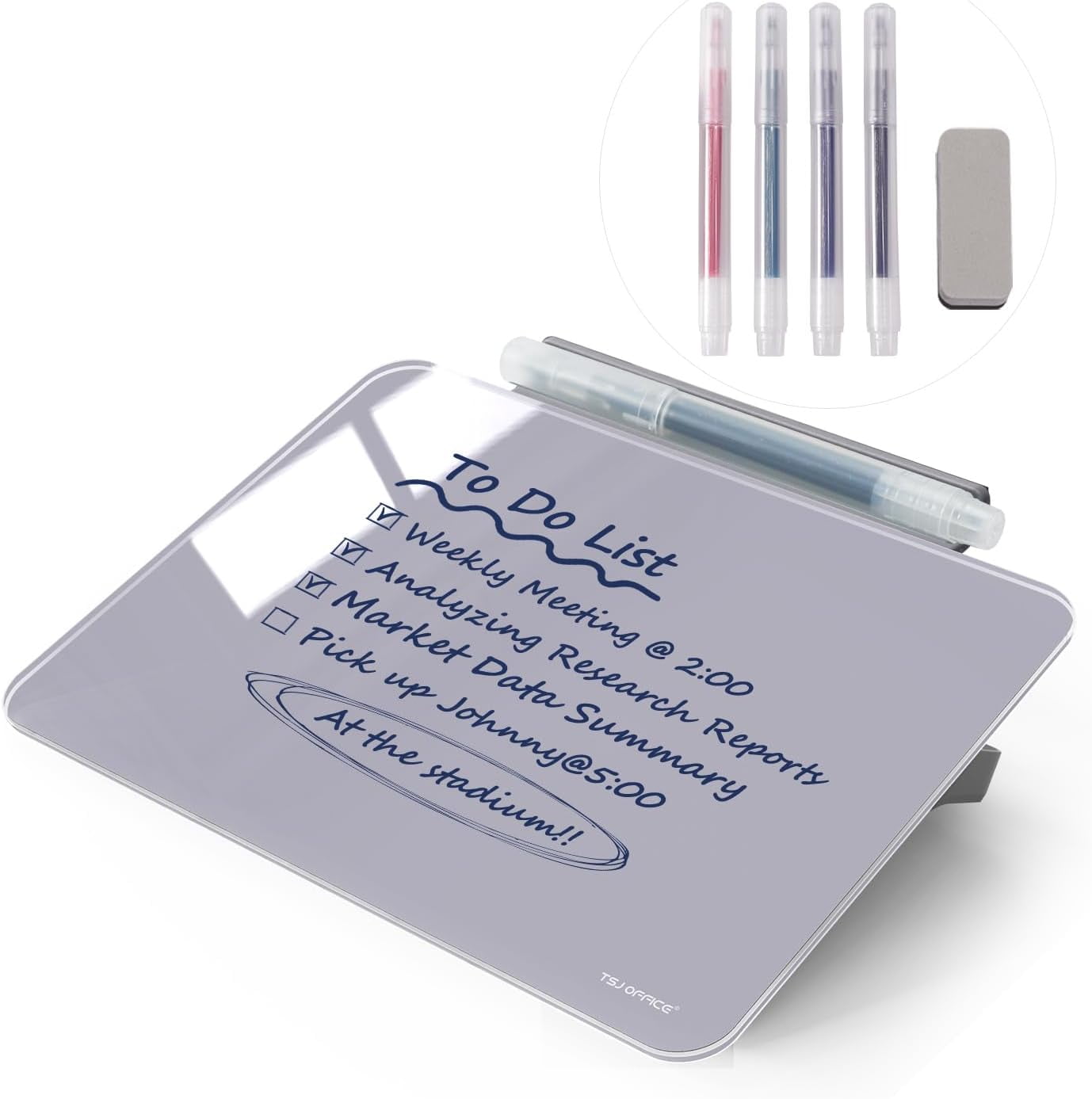 WYZZHY Small Desktop Whiteboard - Glass Dry Erase Board 8 X 6 Inches ...