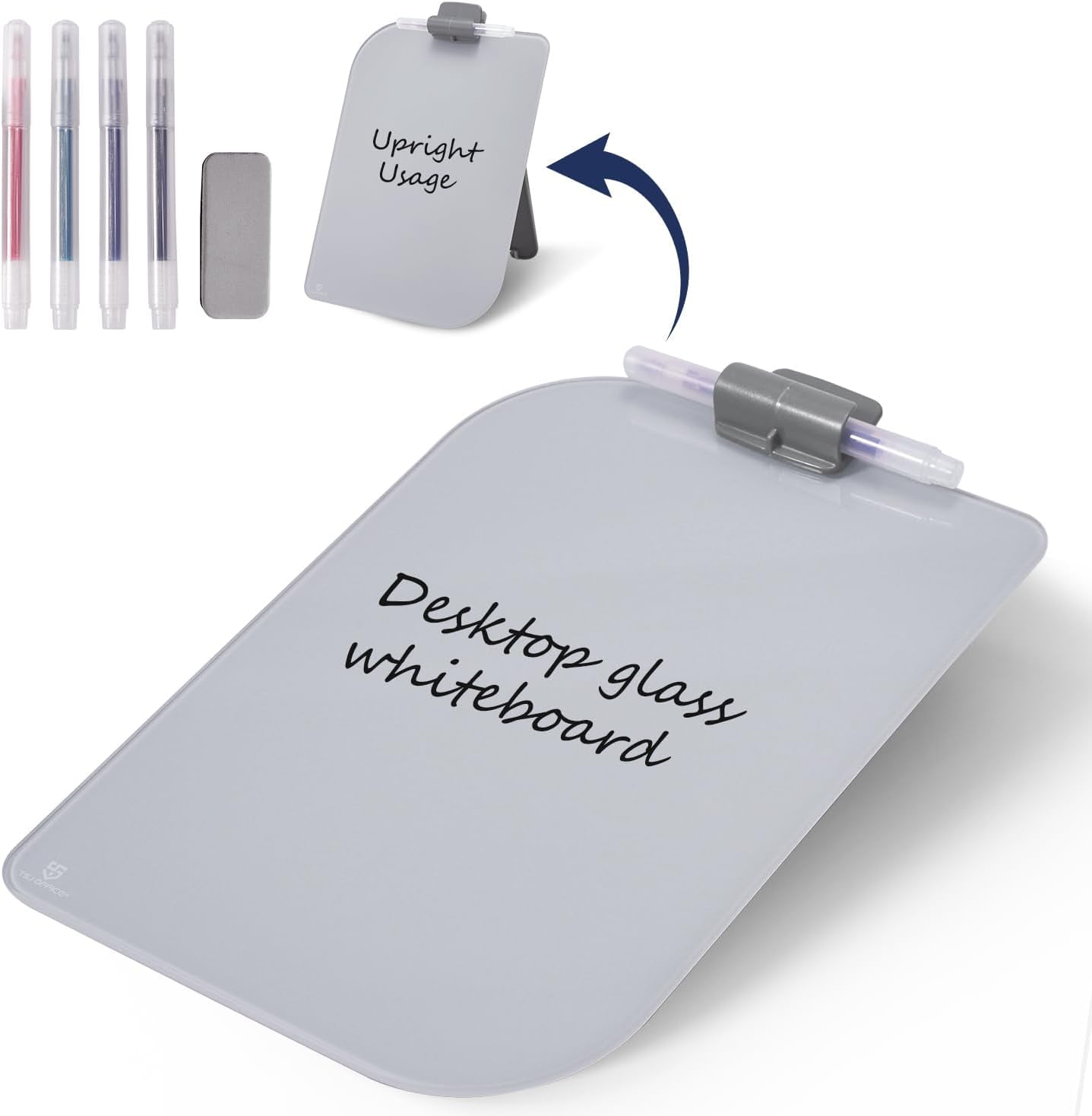 WYZZHY Small Desktop Whiteboard - Glass Dry Erase Board 8 X 6 Inches ...