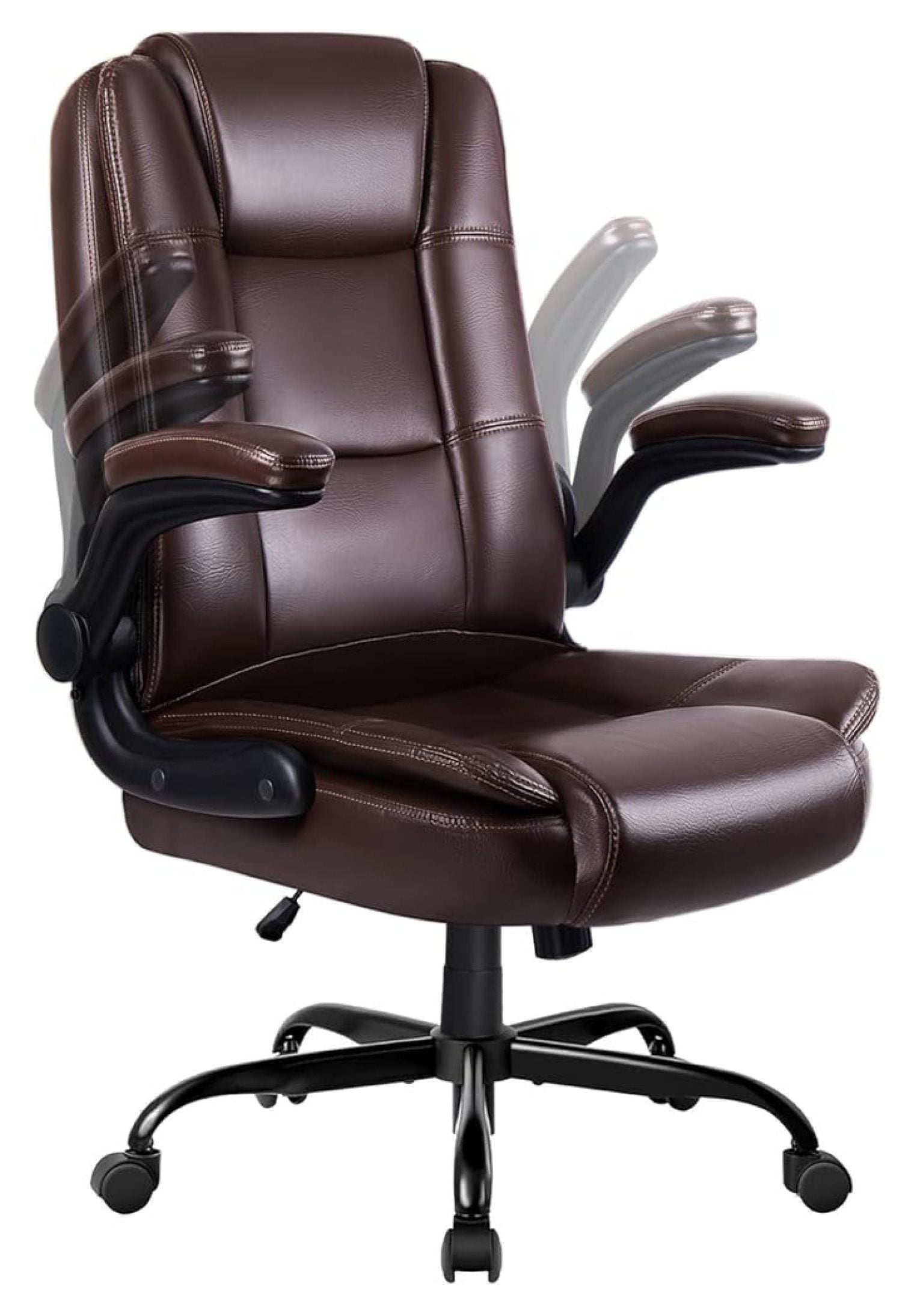 -up Arms Office Desk Chair Big and Tall Managerial Executive Chair ...