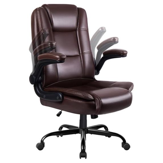 -up Arms Office Desk Chair Big and Tall Managerial Executive Chair ...