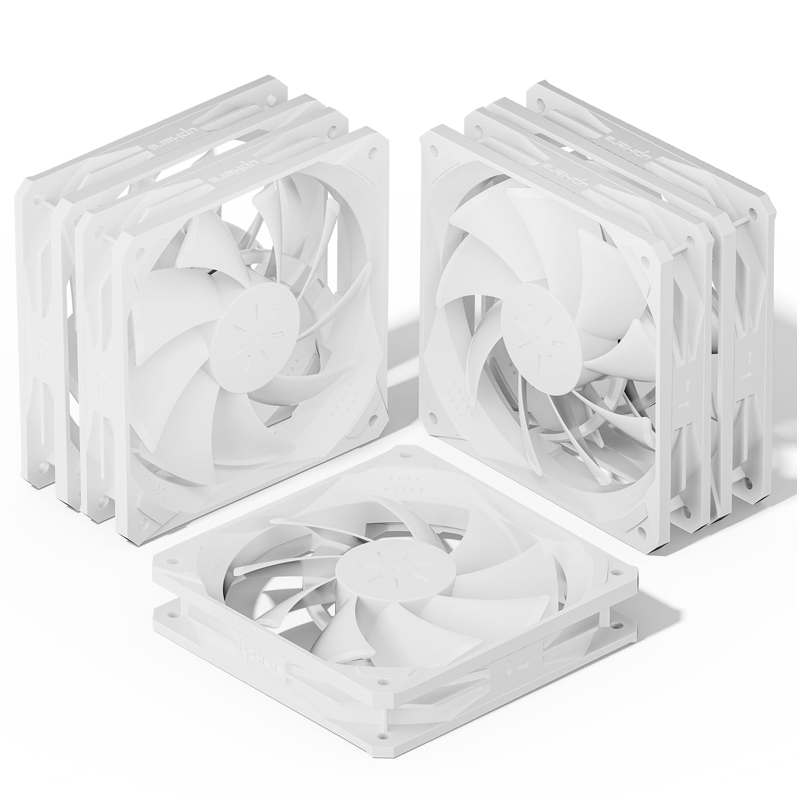upHere 120mm White Computer RRF12 Case Fans 5-Pack,High Performance ...