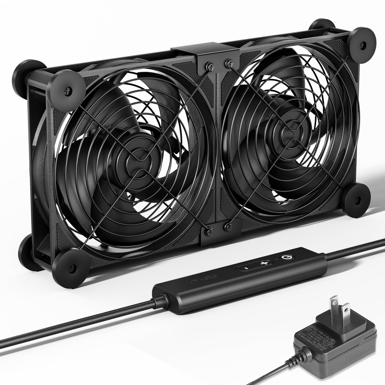 upHere Big Airflow 2 KEF16 x 120mm x 25mm Computer Fan with AC Plug ...