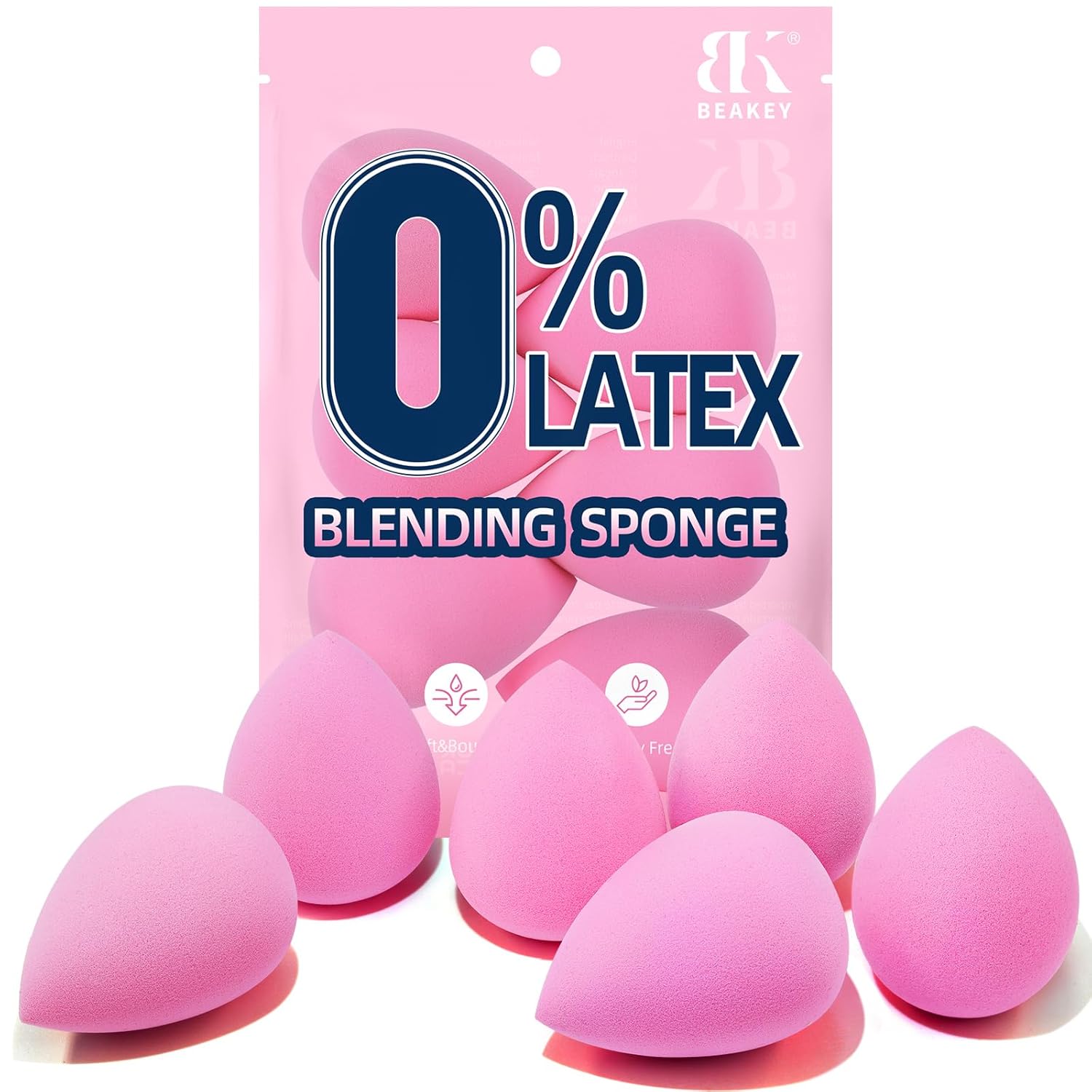 uper Soft Makeup Sponge Set of 6, Makeup Sponges for Foundation, Liquid ...