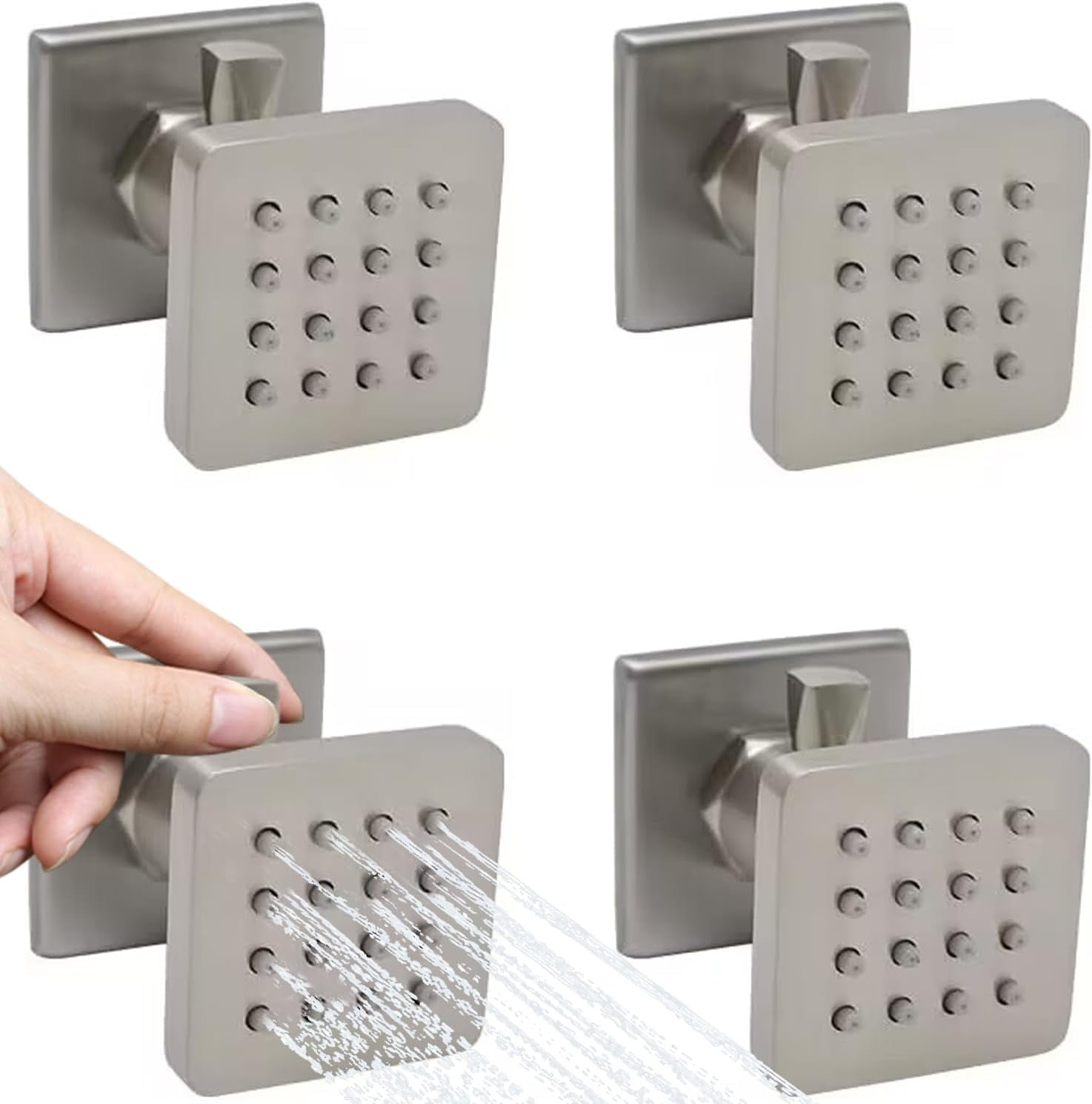 (upgrade) solid brass shower body spray massage nozzle wall jets, flow ...