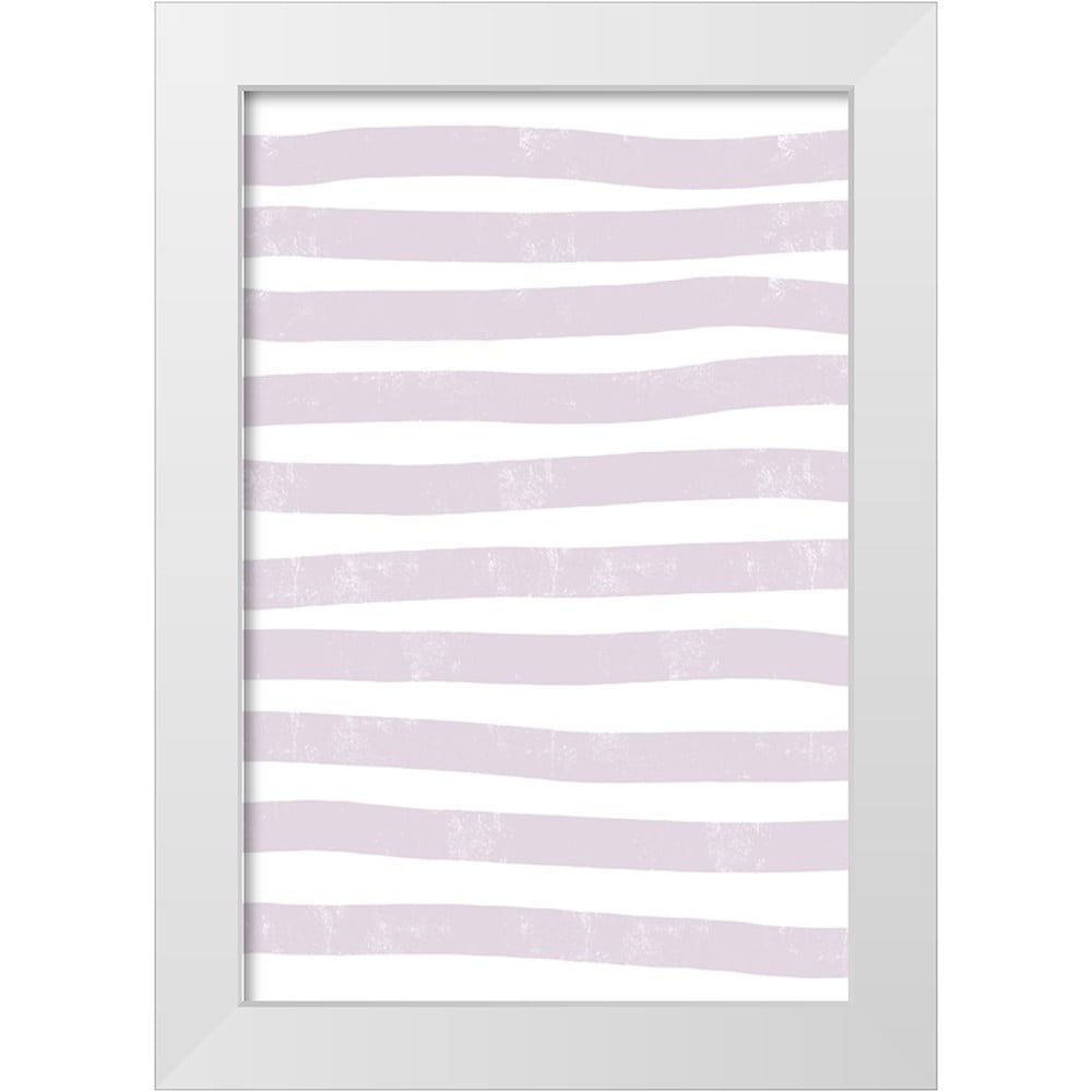 uplusmestudio 11x14 White Modern Wood Framed Museum Art Print Titled - Lilac Lines - Walmart.com
