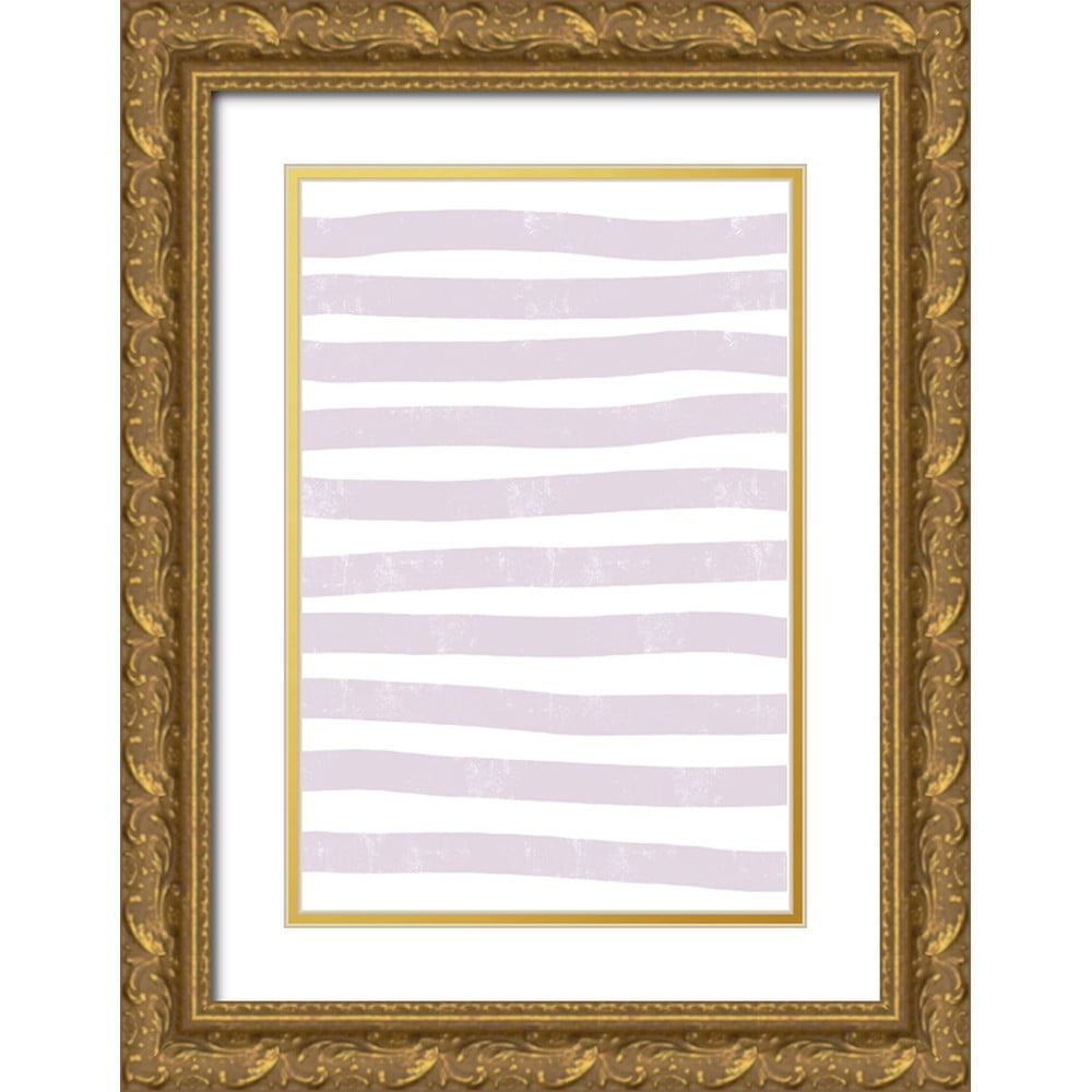 uplusmestudio 17x24 Gold Ornate Wood Framed with Double Matting Museum Art Print Titled - Lilac ...