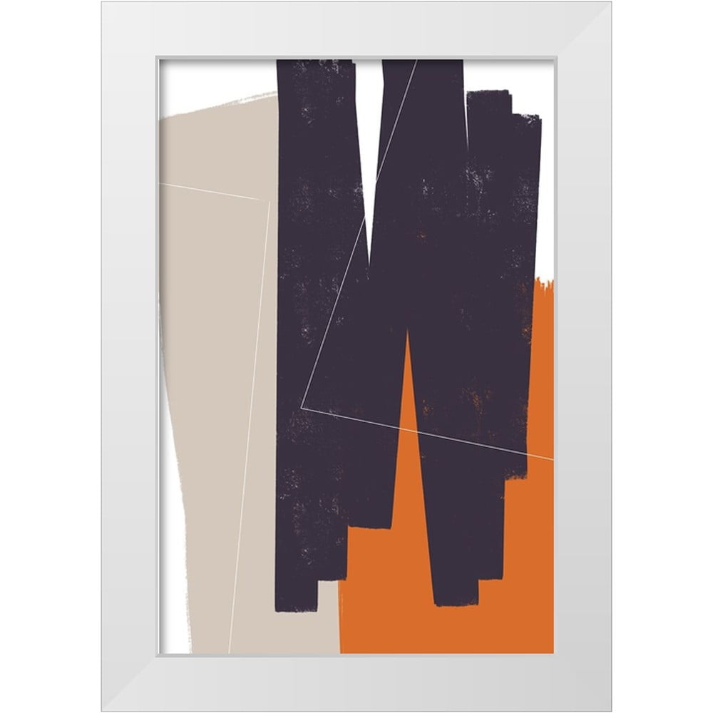 uplusmestudio 17x24 White Modern Wood Framed Museum Art Print Titled - Chasing the lines ...