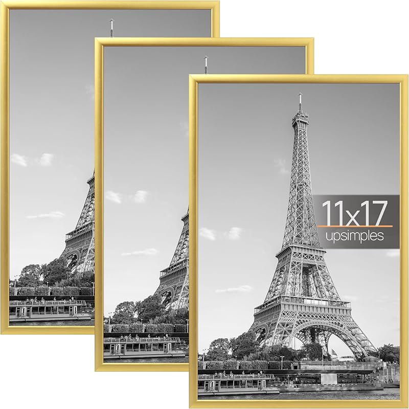 upsimples 24x36 Poster Frame Black 3 Pack, Scratch-Proof Picture Frames ...